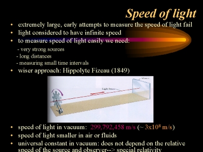 Speed of light